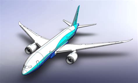 Boeing 787波音飞机 By 一来二去 3d打印模型文件3d模型库 免费平价 魔猴网
