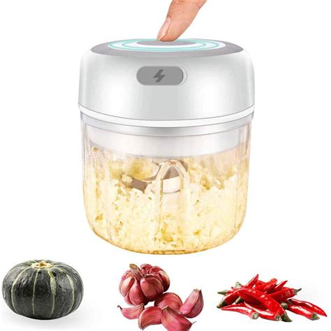 전기 무선 마늘 Mincer Masher 미니 푸드 프로세서 양파 쵸퍼 Usb 충전 주방 가제트 주방 용품