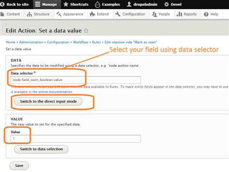 rules with custom field value