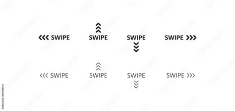 Swipe Icon Up Arrow Button Symbol Social Media Scrollsign Slide Logo Design In Vector Flat