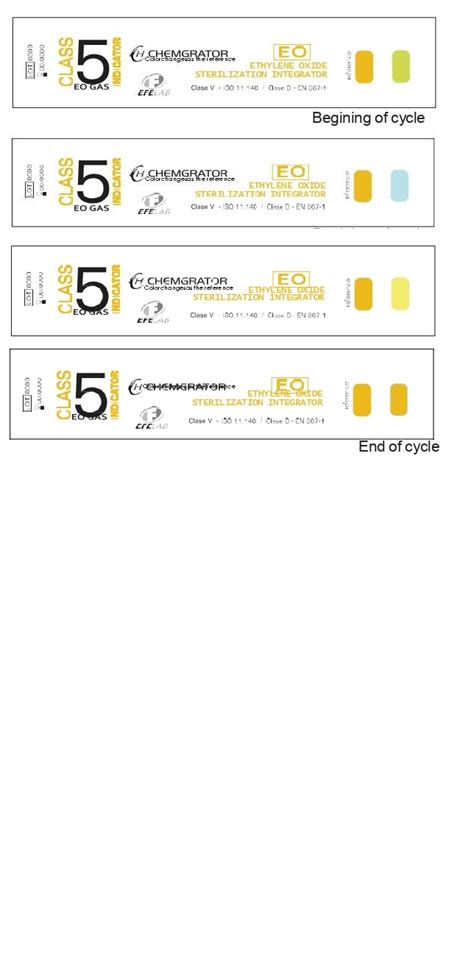 Ethylene Sterilization Indicator Chemgrator Ie05 Class 5