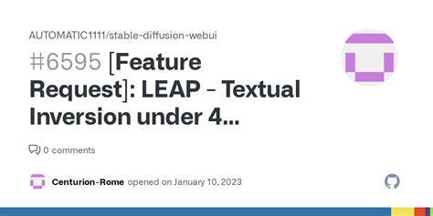 Feature Request Leap Textual Inversion Under 4 Minutes · Issue