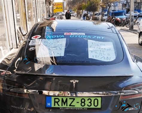 تسلا مدل S گردشگر مجارستانی، وارد ایران و استان اردبیل شد؛ تصاویر چرخان