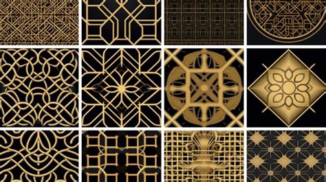 Premium Photo Collection Of Seamless Ornamental Vector Patterns Grid Geometric Oriental Design