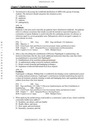 Chapter 9 Practice Questions G R A D E S B O O S T C O M Chapter 9 Environmental Health