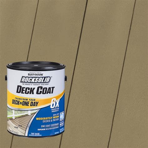 Rust Oleum Rocksolid 6x Deck Coat Pre Tinted River Rock Solid Exterior
