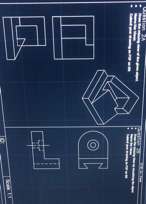 Solved Question A Draw The Missing View Of The Given Chegg
