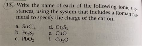 Solved 9 Give The Name Of Each Of The Following Simple