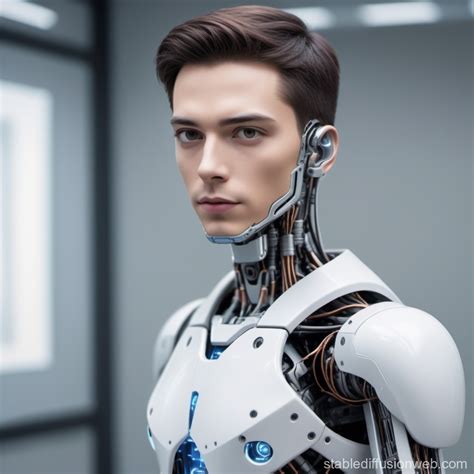 Crea Un Volto Di Un Agente Di Intelligenza Artificiale As A Male Robot Prompts Stable