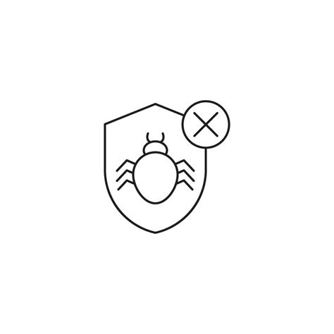 Bug Protected Shield Icon Vector 7928425 Vector Art At Vecteezy