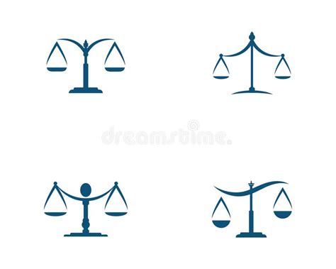 Plantilla Del Logotipo De La Ley De La Justicia Ilustración Del Vector