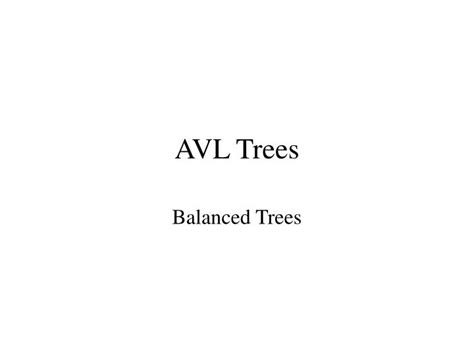 Ppt Avl Trees Powerpoint Presentation Free Download Id1196491