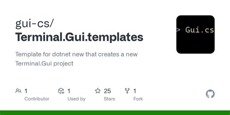 Github Gui Csterminalguitemplates Template For Dotnet New That