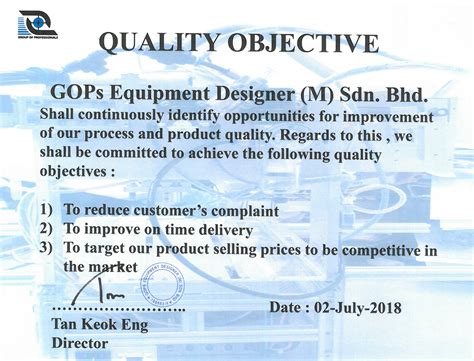 Quality Control Gops Equipment Designer M Sdn Bhd