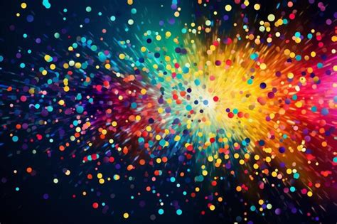 Vibrant confetti burst background | Premium AI-generated image