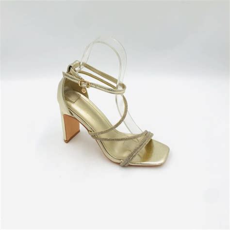 Miss Black Liliana 2 Gold Ladies Sandal Shoe World