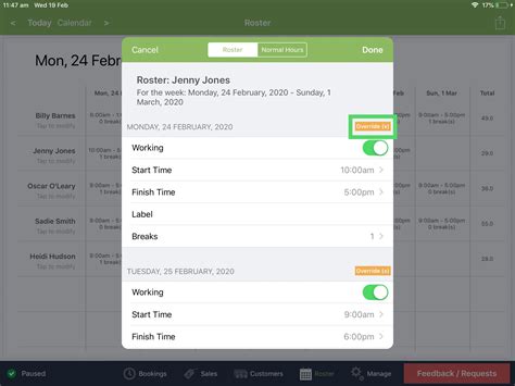 How Do I Modify Specific Dates On The Roster Ovatu Help Guides