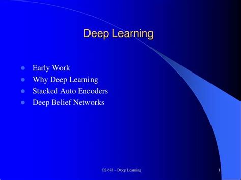 PPT Deep Learning PowerPoint Presentation Free Download ID 2199009