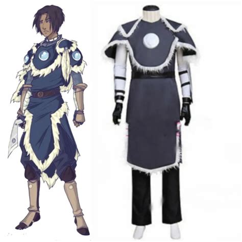 Avatar The Last Airbender Sokka Cosplay Costume Warrior Blue Uniform