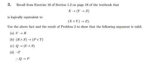 Solved 3 Recall From Exercise 10 Of Section 1 2 On Page 18 Chegg Com