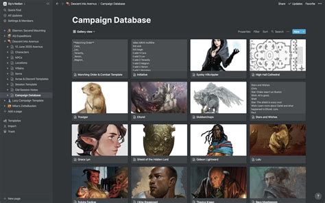 Using Notionso For Lazy Rpg Campaign Planning