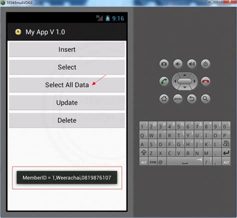 android กับ sqlite database การเขียนแอนดรอยด์เพื่อติดต่อกับฐานข้อมูลของ