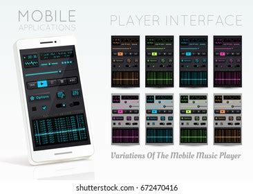 Audio Player Template Stock Vector Royalty Free Shutterstock