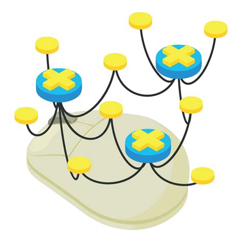 Decentralization Icon Isometric Vector Decentralization Symbol And Comp Mouse 24241793 Vector