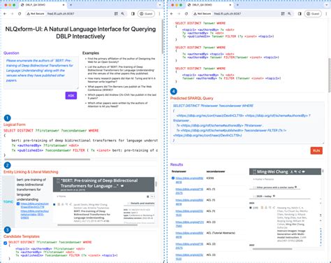 Nlqxform Ui A Natural Language Interface For Querying Dblp Interactively Paper And Code