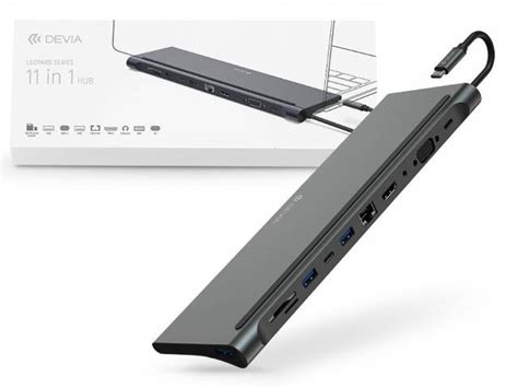 Devia USB Type C PD USB C USB2 0 2xUSB 3 0 HDMI VGA RJ45 SD TF Audio3 5 elosztó