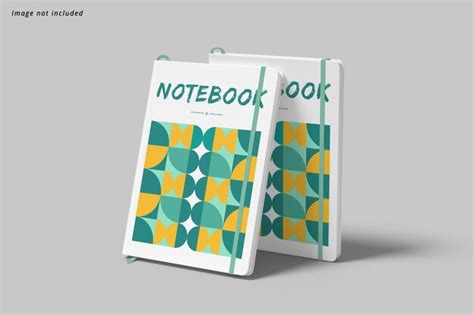 Premium Psd Standing View Of Two Notebook Mockups