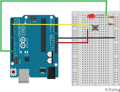 Схема кнопки ардуино