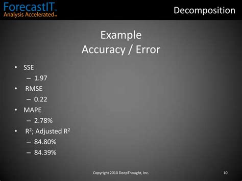 Forecastit 7 Decomposition Ppt