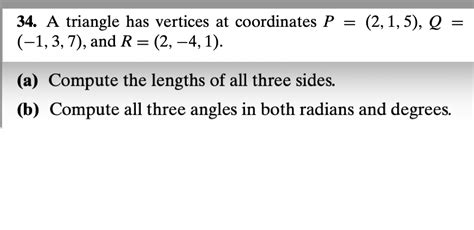 Solved A Triangle Has Vertices At Coordinates P