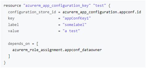 terraform getting error when creating app configuration key with