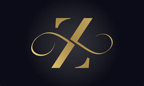 골드 색상의 럭셔리 문자 Z 로고 템플릿입니다 초기 럭셔리 Z 문자 로고 디자인 럭셔리 회사 브랜딩을 위한 아름다운 로고 디자인 0명에 대한 스톡 벡터 아트 및 기타 이미지