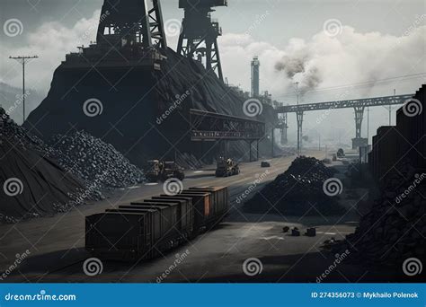Mining And Transportation Of Coal Neural Network Ai Generated Stock Illustration Illustration