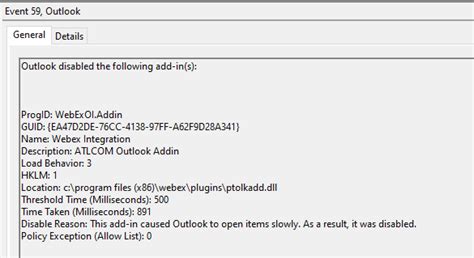 Large Delays For Outlook With The Webex Plugin Enabled Any Ways To Fix