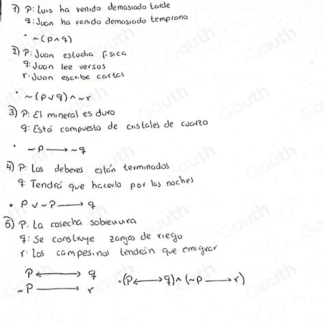 Solved Ii Simbolizar Las Proposiciones Siguientes 1 No Ocurre Que Luis Ha Venido Demasiado