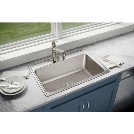 Elkay Dlr3122101 Lustertone 31 Drop In Single Basin Stainless Steel
