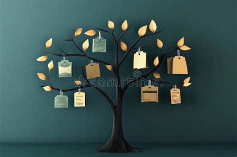 a unique tree features abstract branches covered with price tags and