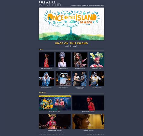 Theater West End Web Design Coding On Behance