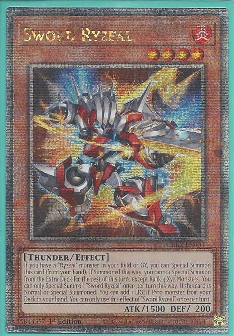 Crbr En001q Sword Ryzeal Quarter Century Secret Rare Trading Card Mint