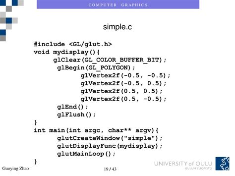 Ppt Computer Graphics Programming With Opengl I Powerpoint Presentation Id 4153300