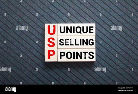 Usp Unique Selling Proposition Text With Keywords Isolated On White Board Background Stock