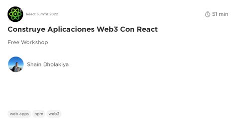 Construye Aplicaciones Web3 Con React