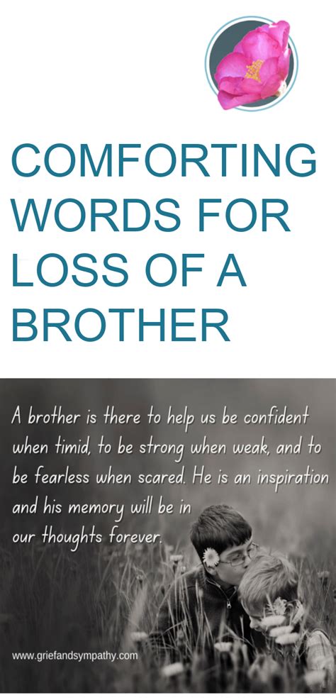 Comforting Words For Loss Of A Brother Artofit