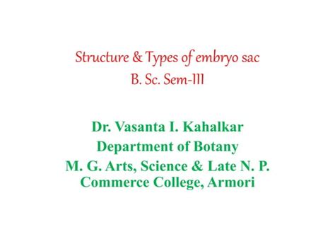 Types Of Embryo Sac Pptx Biological Sciences Science