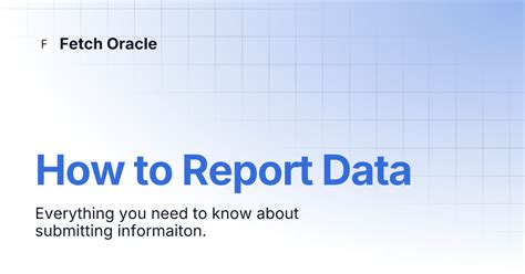 How To Report Data Fetch Oracle