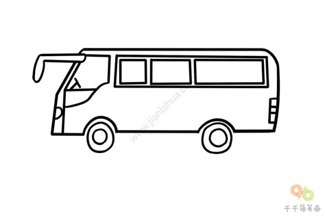 校车简笔画图片大全 功能用车简笔画
